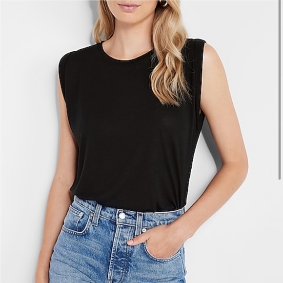 Express | Tops | Nwt Skimming Linenblend Crew Neck Muscle Tank | Poshmark